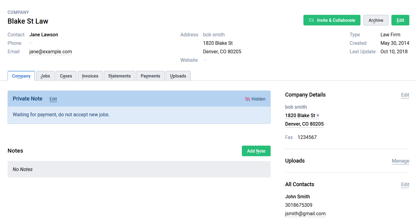 Adding a Company - ServeManager Support