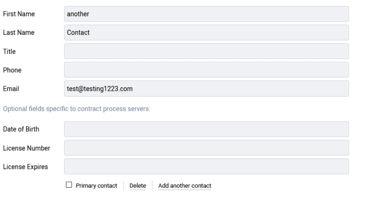 Adding a Company Contact - ServeManager Support