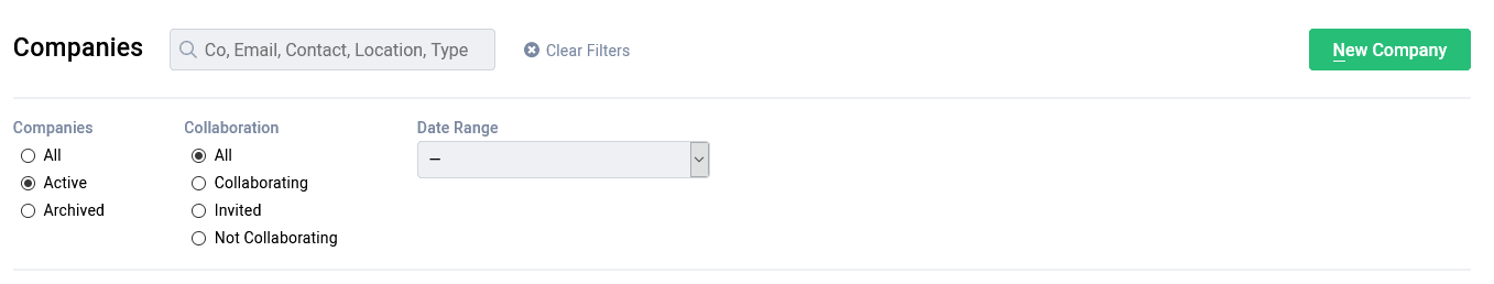 Company Listings - ServeManager Support